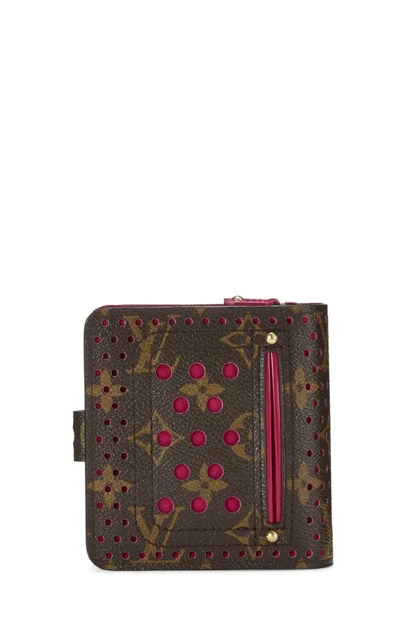 LOUIS VUITTON Monogram Canvas Perforated Zippy Compact Wallet - Pink