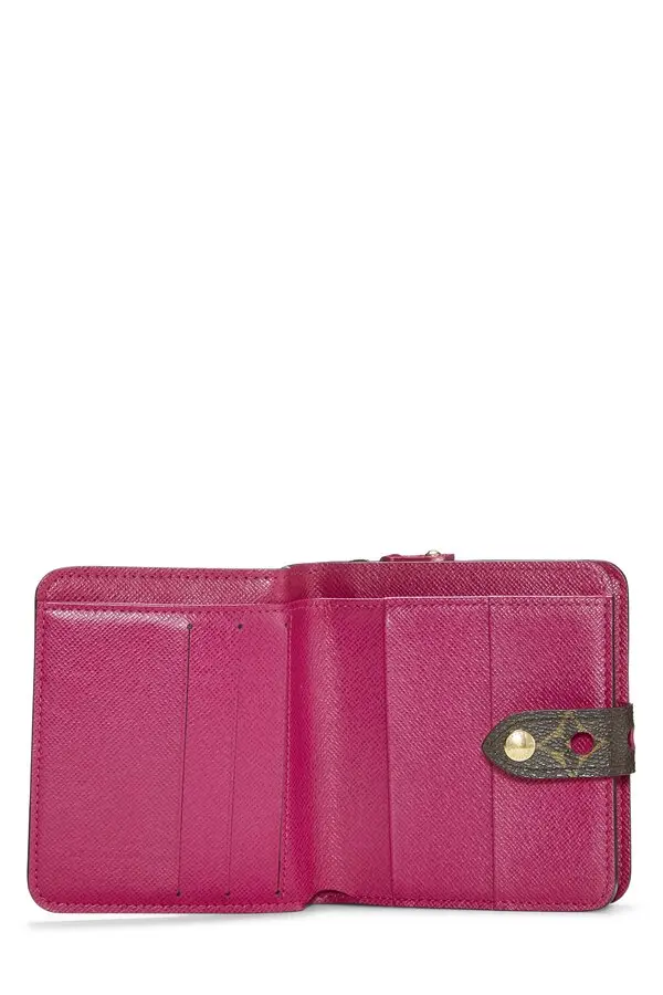 LOUIS VUITTON Monogram Canvas Perforated Zippy Compact Wallet - Pink