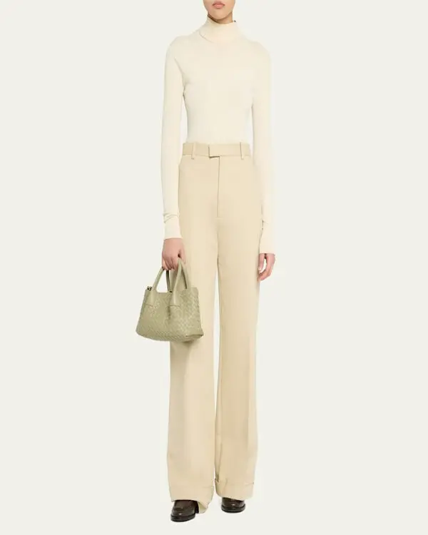 Bottega Veneta Mini Leather Tote Bag - Travertine