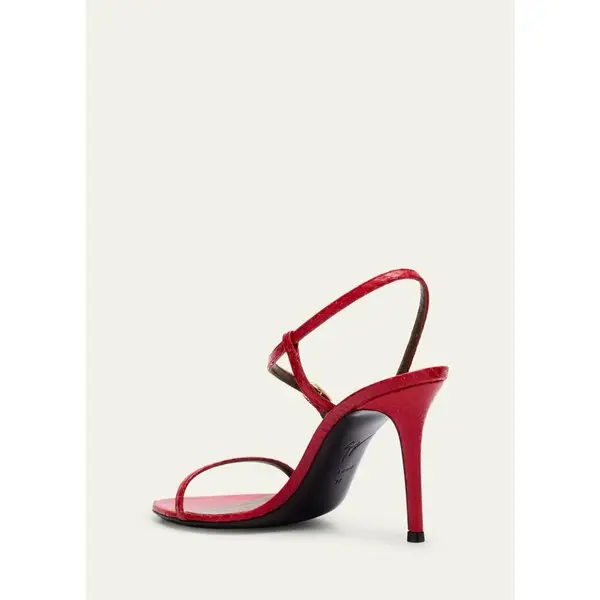 GIUSEPPE ZANOTTI Snakeskin Stiletto Sandals