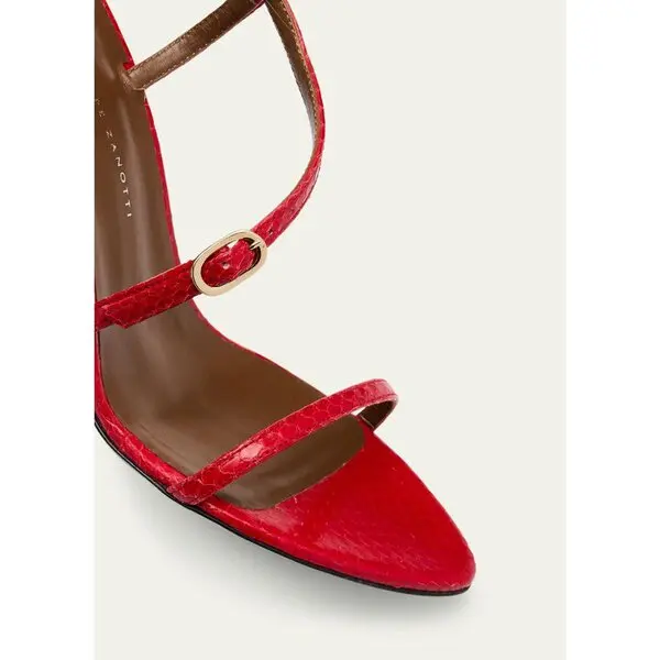 GIUSEPPE ZANOTTI Snakeskin Stiletto Sandals