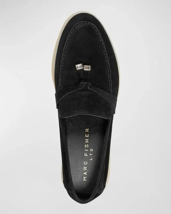 Marc Fisher Yanelli Suede Slip-on Loafers - Cancelleddark Brown