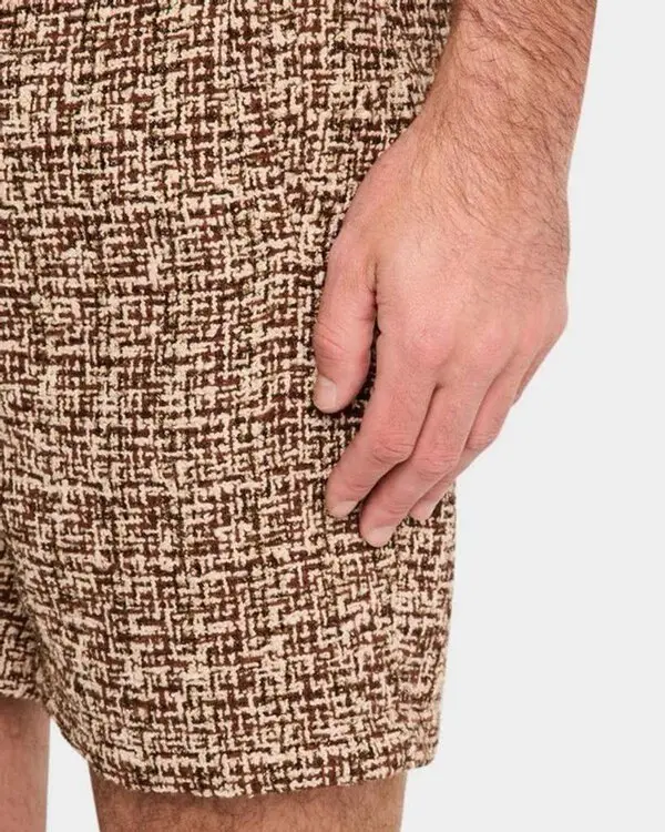 Amiri Boucle Shorts - Chocolate