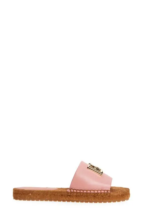 Dolce & Gabbana Dg Logo Espadrille Slide Sandal - Rosa