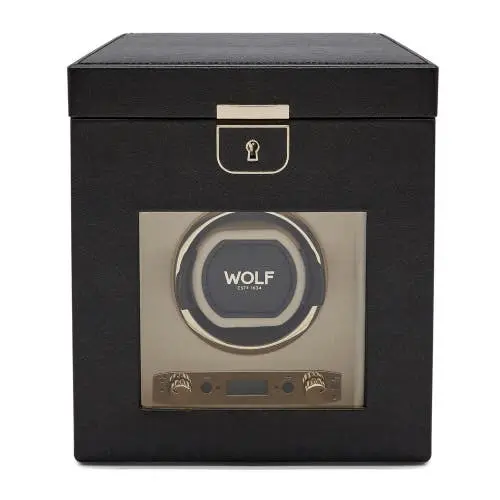 Wolf Palermo Single Watch Winder - Black Anthracite