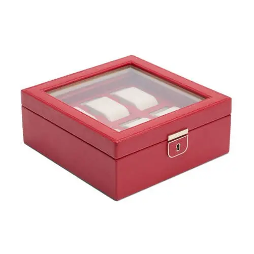 Wolf Palermo 6-piece Watch Box - Red