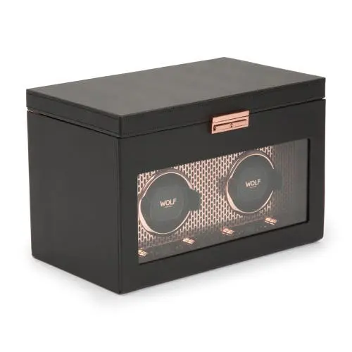 Wolf Axis Double Watch Winder With Storage