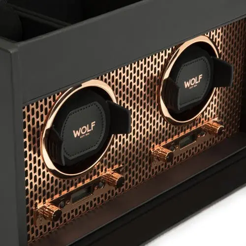 Wolf Axis Double Watch Winder With Storage