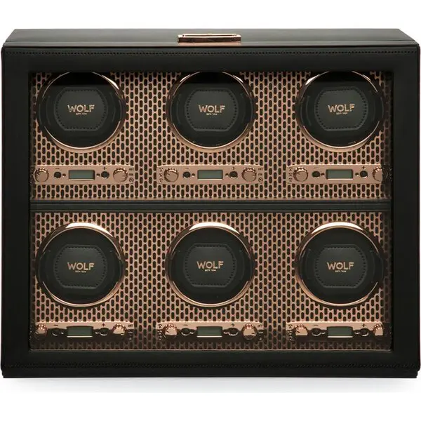 Wolf Axis 6 Piece Watch Winder - Copper