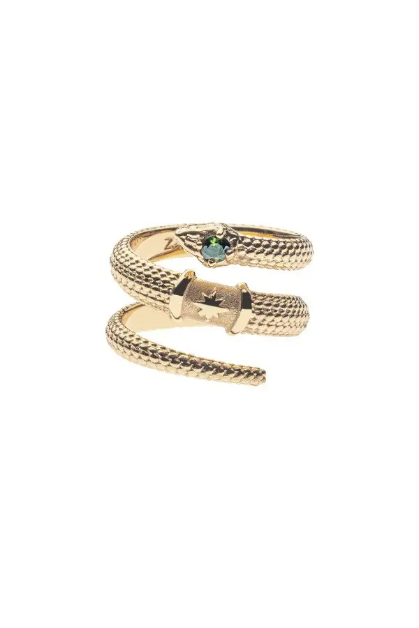 JANE WIN Protect Snake Coil Ring - Green