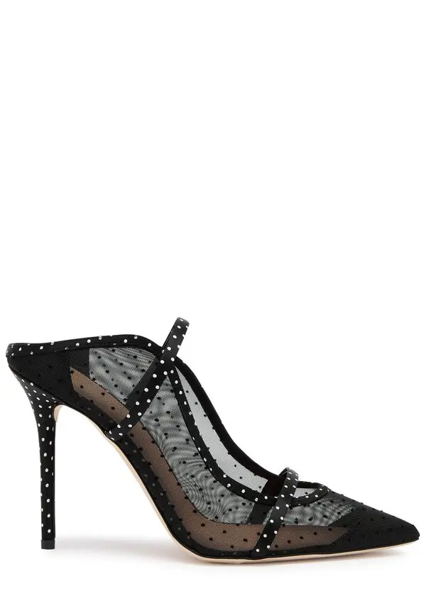 MALONE SOULIERS Maureen 100 Polka-dot Mesh Mules