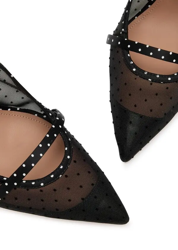 MALONE SOULIERS Maureen 100 Polka-dot Mesh Mules