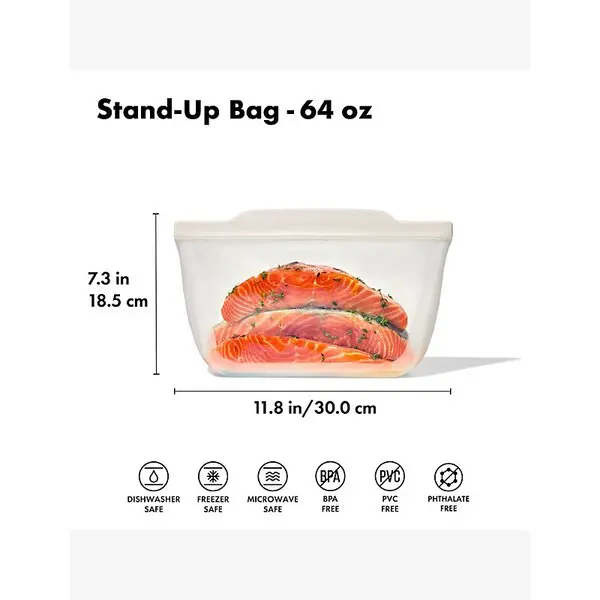 OXO Reusable Ba<br/><br/>reusable Half-gallon Silicone Sandwich Bag