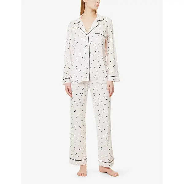 Eberjey Gisele Heart-Print Stretch-Jersey Pyjamas In Little Heart