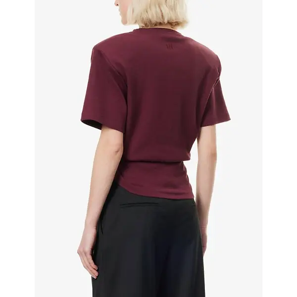 Magda Butrym Stretch-cotton T-shirt With Rose Appliqu