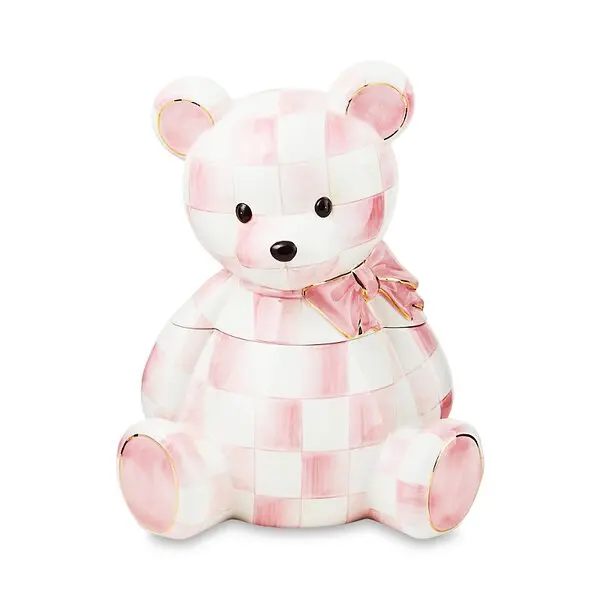 MACKENZIE-CHILDS Rosy Bear Cookie Jar
