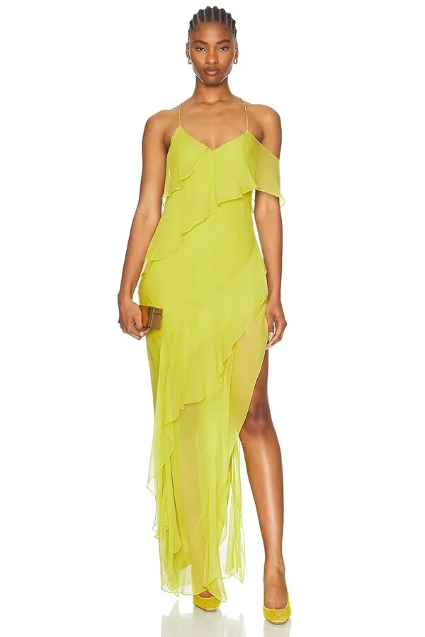 THE SEI Ruffle Bias Gown