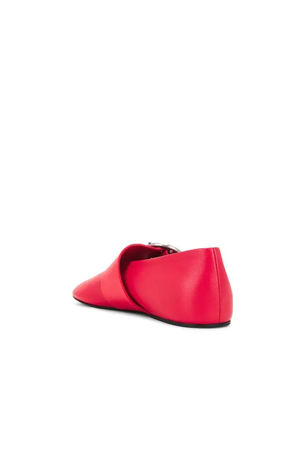 JIL SANDER Cannolo Buckle Ballerina Flat - Red