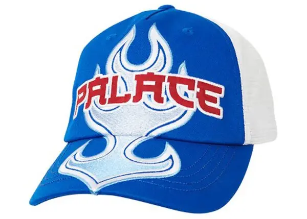 PALACE Flame Trucker Cap - Blue