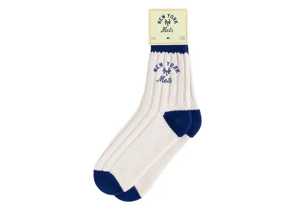Aimé Leon Dore X New York Mets Sock - Cream/blue