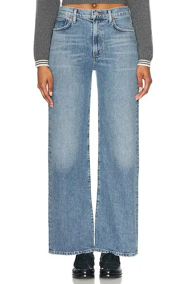 AGOLDE Harper Mid-rise Relaxed Straight Jeans - Flash