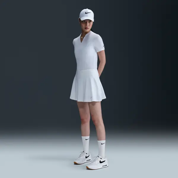 Nike Tour Dri-Fit Flouncy Golf Skirt White Editorialist