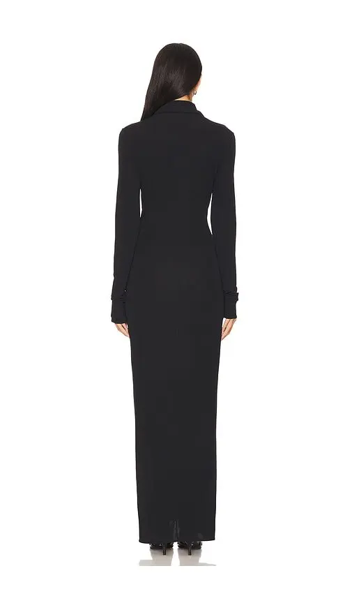 EAVES Long Sleeve Button Up Maxi Dress