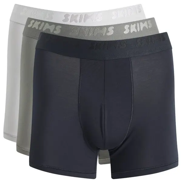SKIMS Cotton Boxer Brief 3" 3-pack - Gunmetal Multi