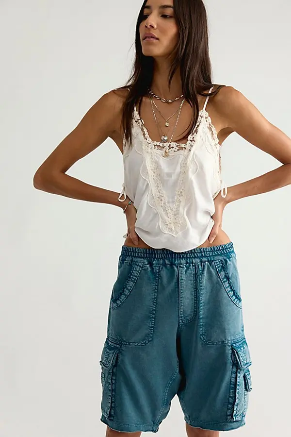 Free People Fp One Beck Shorts - Teal
