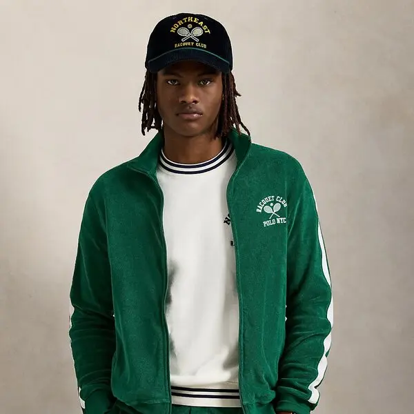 Ralph Lauren Embroidered Terry Track Jacket - Tennis Green