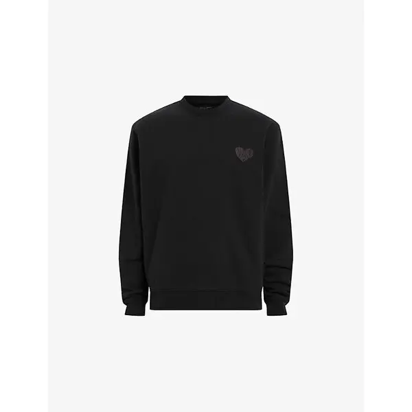 ALLSAINTS Lover Heart-patch Cotton Jumper