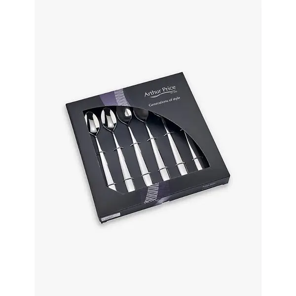 ARTHUR PRICE Willow Stainless-steel Long Drink Spoons Set Of Six - Stainless Steel