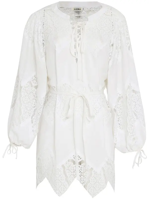 AMIR SLAMA Lace-panelled Dress