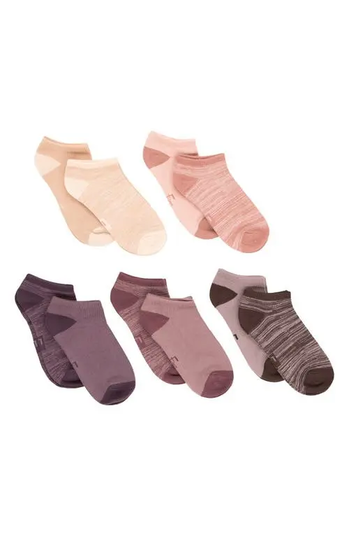 Felina Assorted 10-pack No Show Socks - Purple Multi