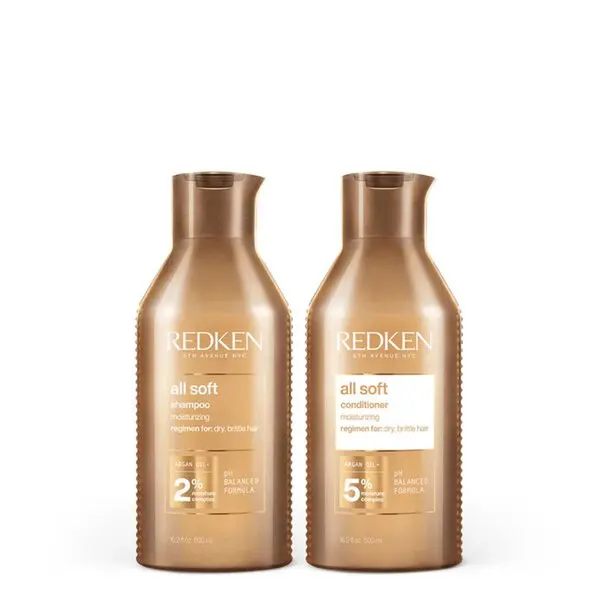 REDKEN All Soft Duo: Shampoo & Conditioner | For Dry Hair - One-color