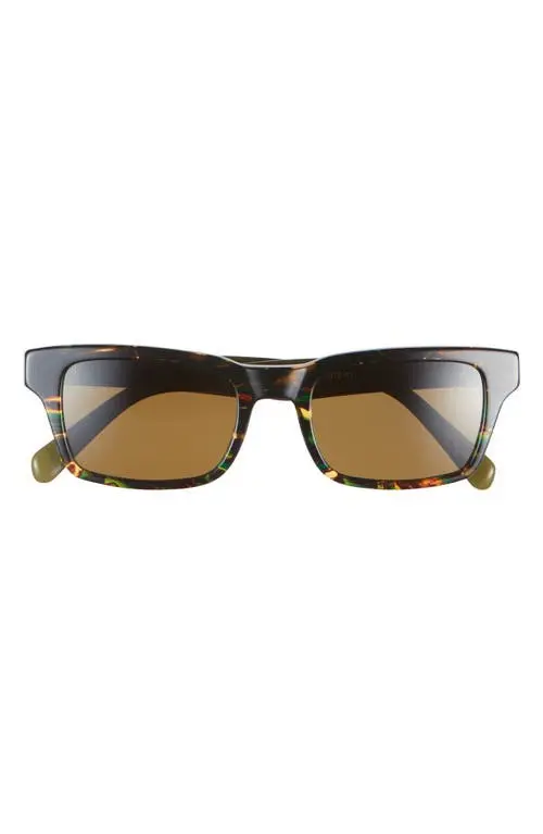 Eyebobs Fare N Square 50mm Polarized Square Sunglasses - Green Tortoise