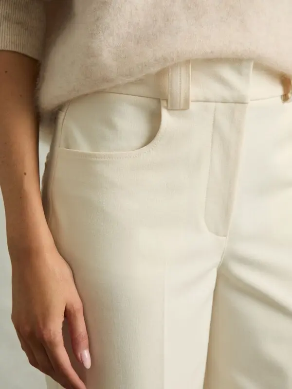 REISS Myrtle Twill Culottes Trousers