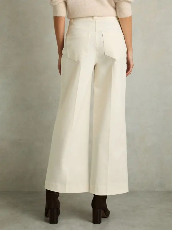REISS Myrtle Twill Culottes Trousers