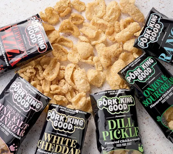 PORK KING GOOD Bags Seasoned Pork Rinds Variety Pack - One-color