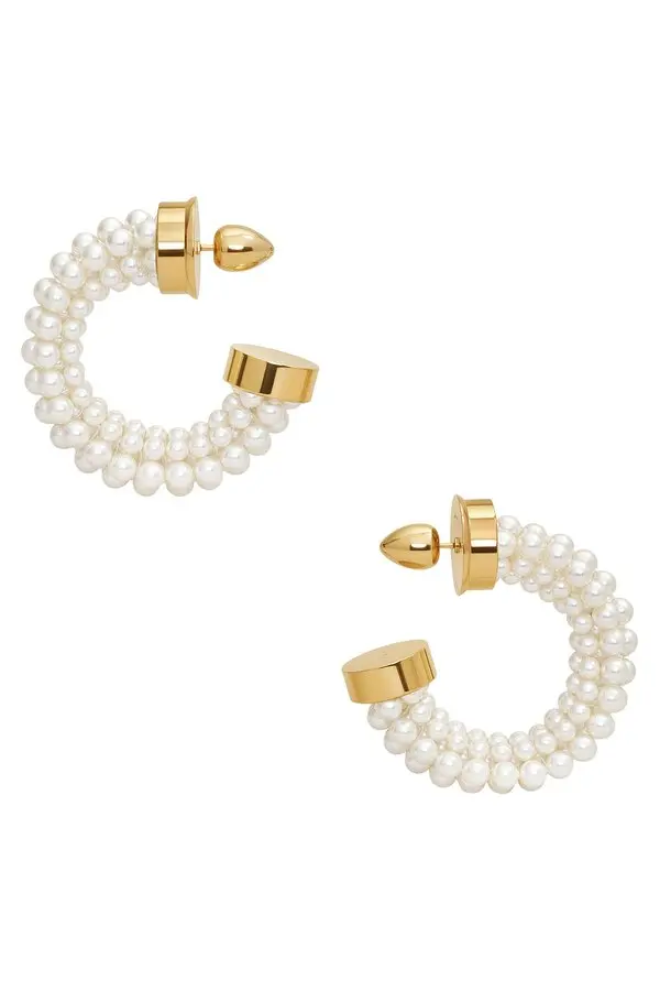 Alaïa Pearl Hoop Earrings