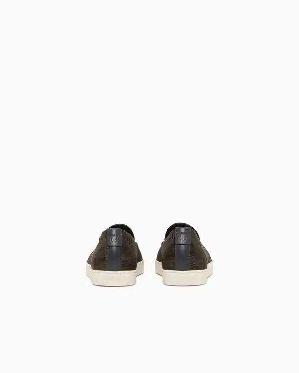Giorgio Armani Chevron Jacquard Slip-ons - Brown