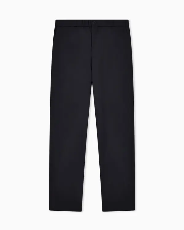 Giorgio Armani Single-pleat, Pure Virgin Wool Crêpe Trousers - Navy_blue
