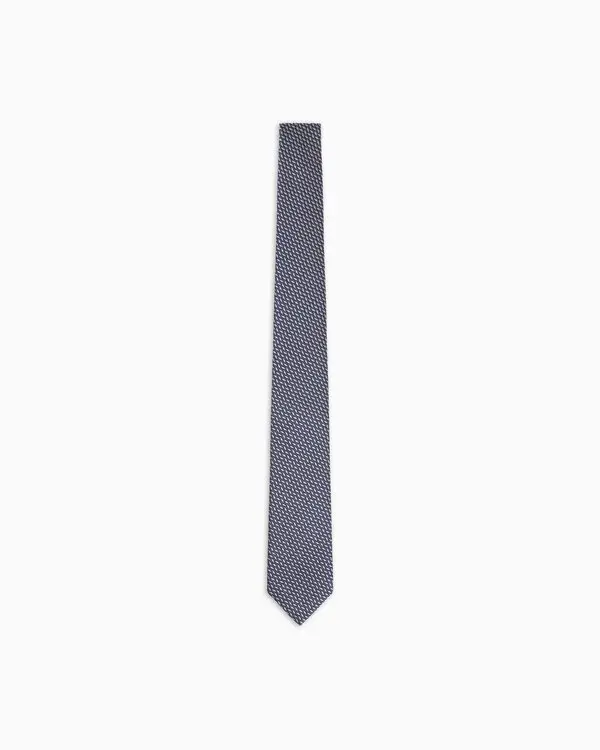Giorgio Armani Jacquard Silk Neck Tie - Beige