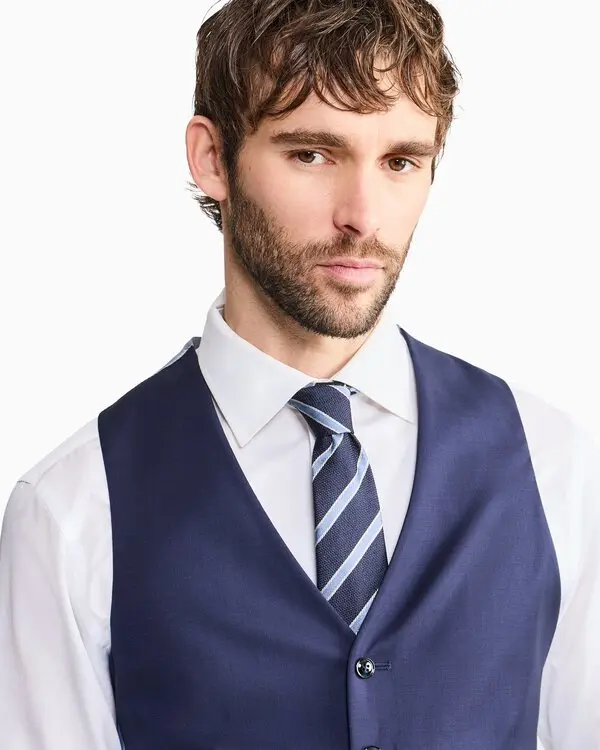 Giorgio Armani Jacquard Silk Neck Tie - Black