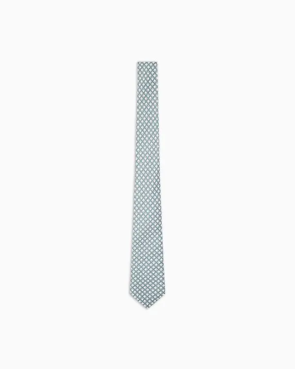 Giorgio Armani Jacquard Silk Neck Tie - Green