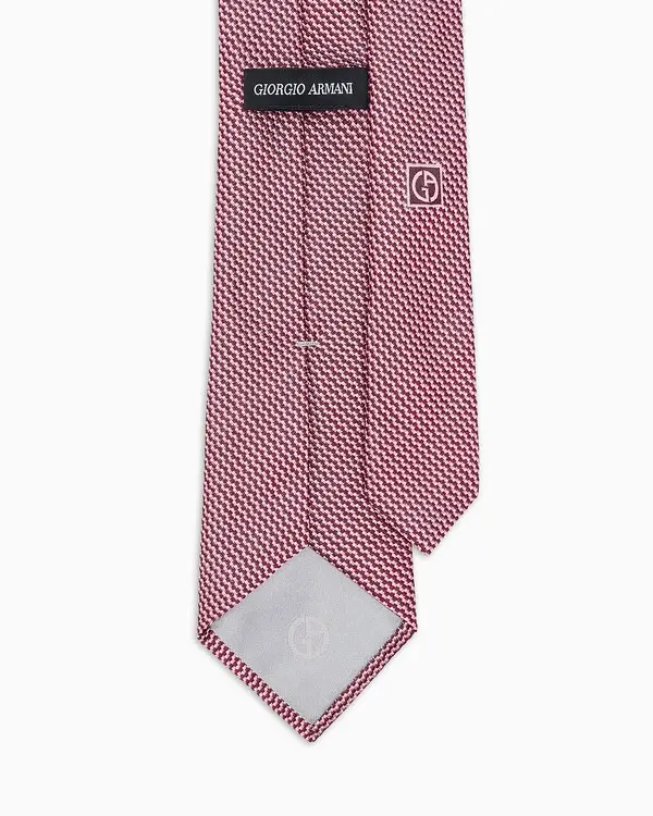 Giorgio Armani Jacquard Silk Neck Tie - Pink