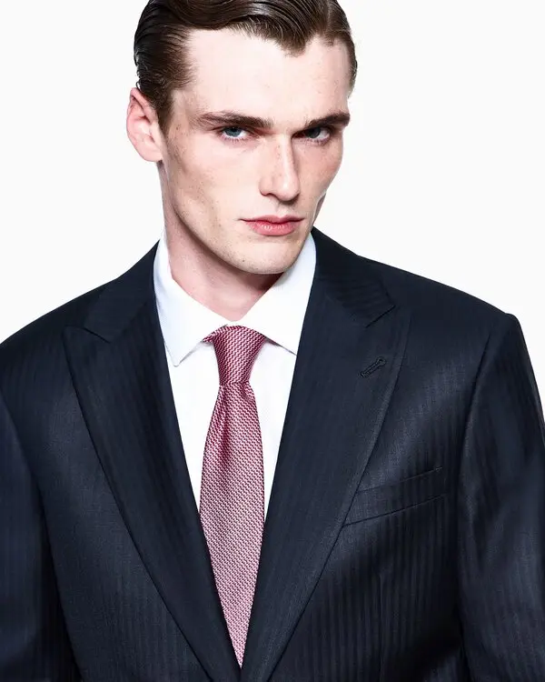 Giorgio Armani Jacquard Silk Neck Tie - Pink