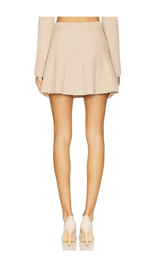 Majorelle Solveig Pleated Mini Skirt - Beige