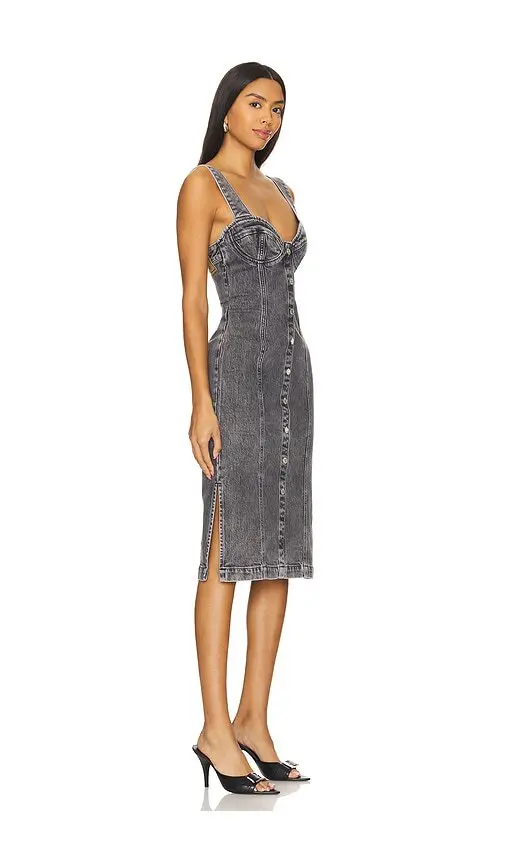Moschino Stretch Denim Midi Dress