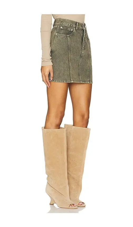 Moschino Grey Denim Mini Skirt